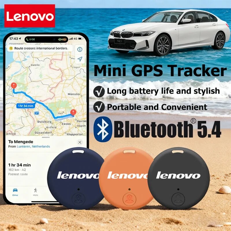 Lenovo GPS-трекер розовый, Bluetooth — фото 1