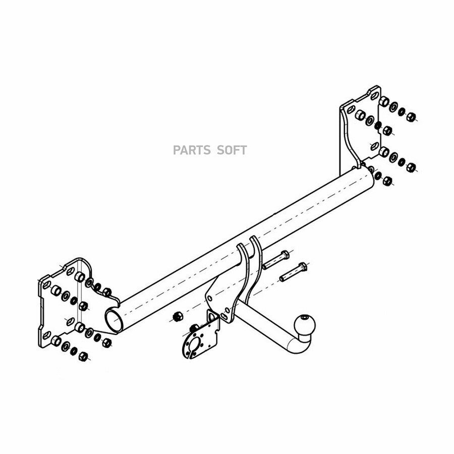 Фаркоп от официального дистрибьютора, AVTOS, артикул BM02