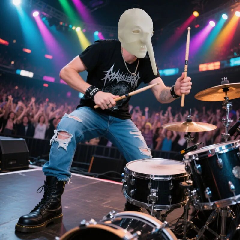 Маска Криса Фена Коллекционная (Chris Fehn mask) Slipknot, белая