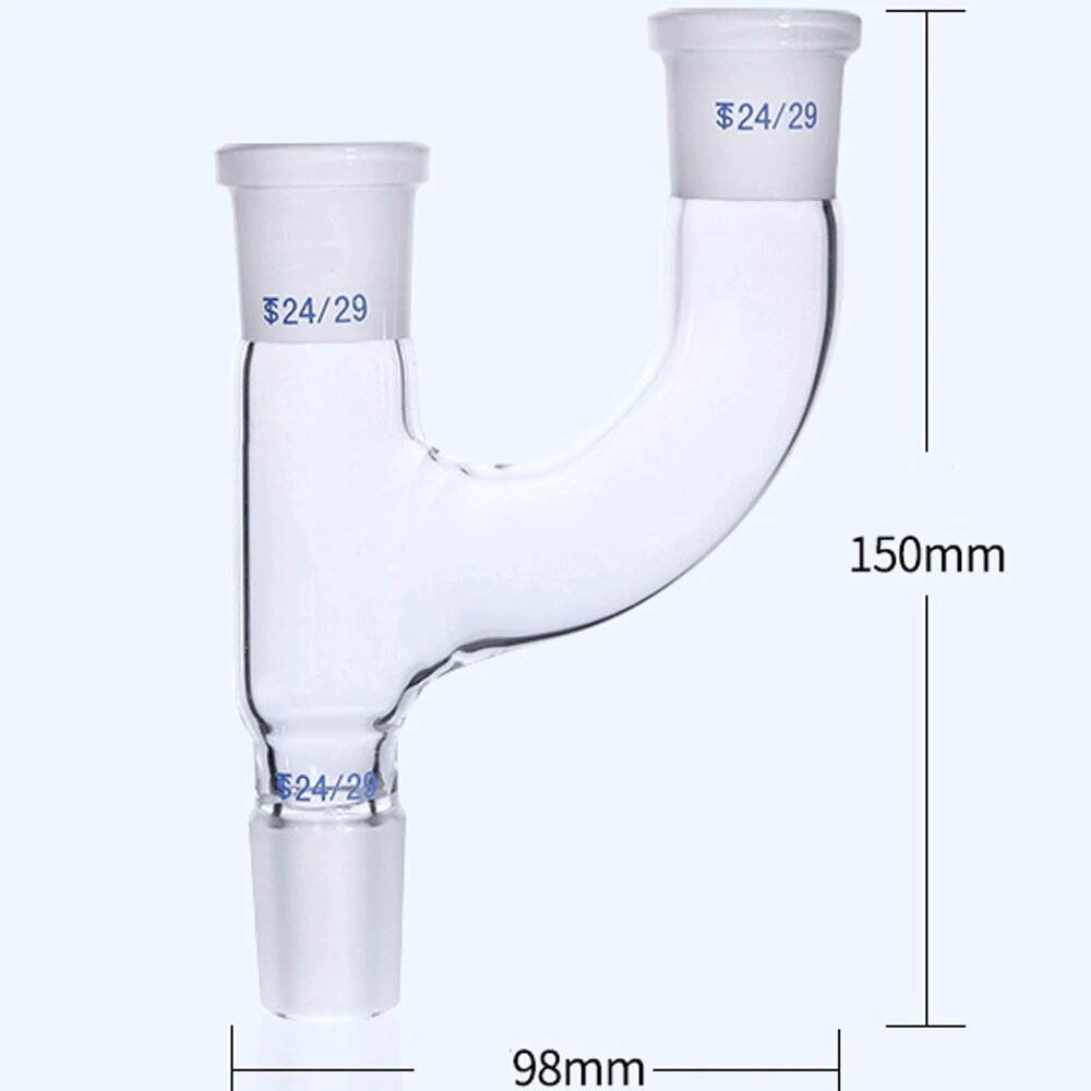Стеклянная газовая направляющая трубка Boro 2/3/4 портов U 24-29