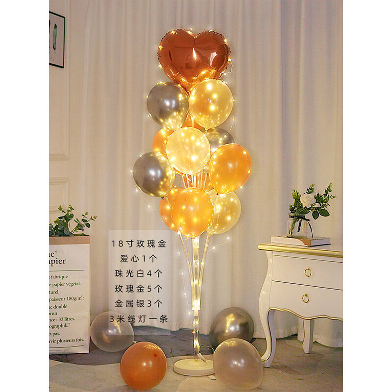 Напольная светящаяся колонна, подставка для плавающих шаров, декор для дня рождения, настольная плавающая сцена, атмосферные принадлежности для открытия магазина