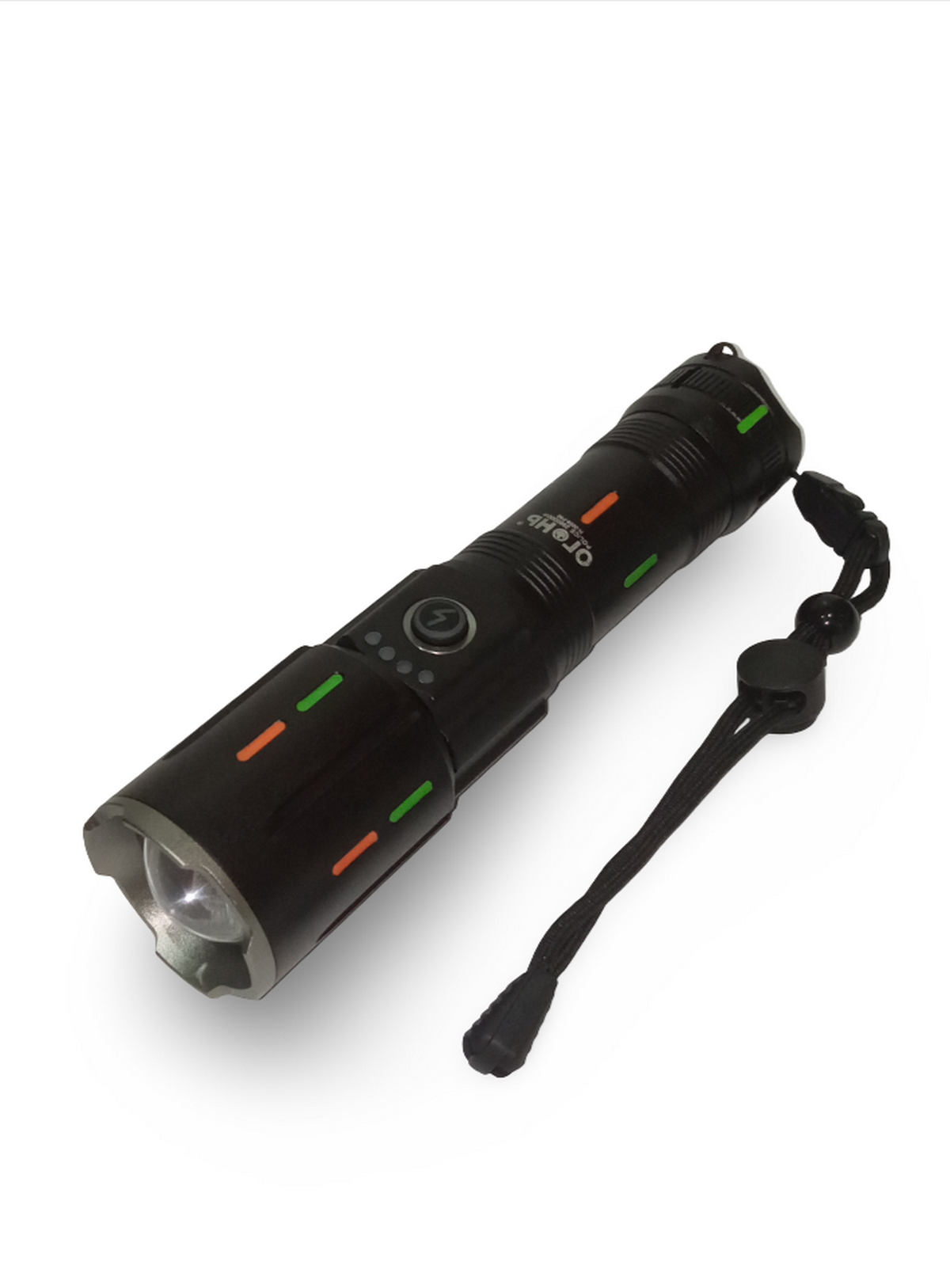 Фонарь ручной высокой яркости Огонь H-3058-P90 (черный)