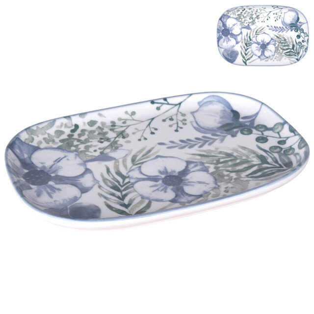 Блюдо сервировочное KORALL "Cotton", 20х14х2 см, фарфор, прямоугольные