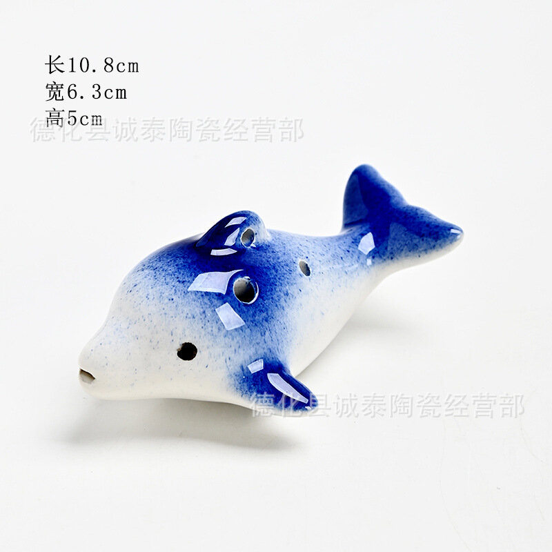 6-отверстный большой окарина в виде дельфина, альтовая клавиша, для студентов, начального уровня, для начинающих, окарина с шестью отверстиями, уличный киоск, горячая продажа, сувенир для путешествий