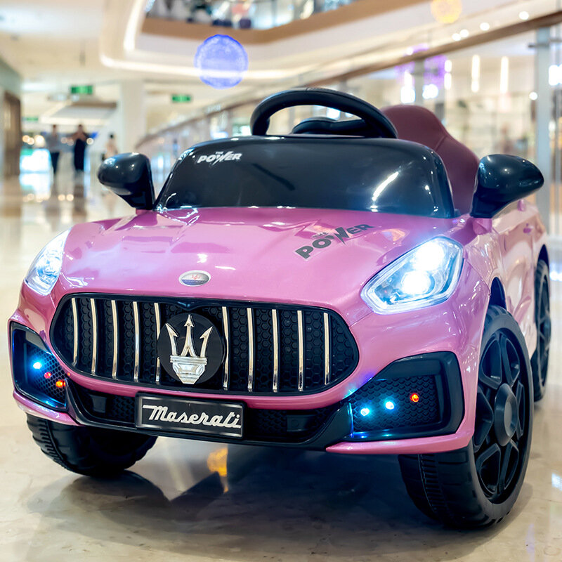 2025 Детский электромобиль с четырьмя колесами, одно- и двойным приводом для мальчиков и девочек, с пультом управления, каталка, качалка, перезаряжаемая машина для малышей