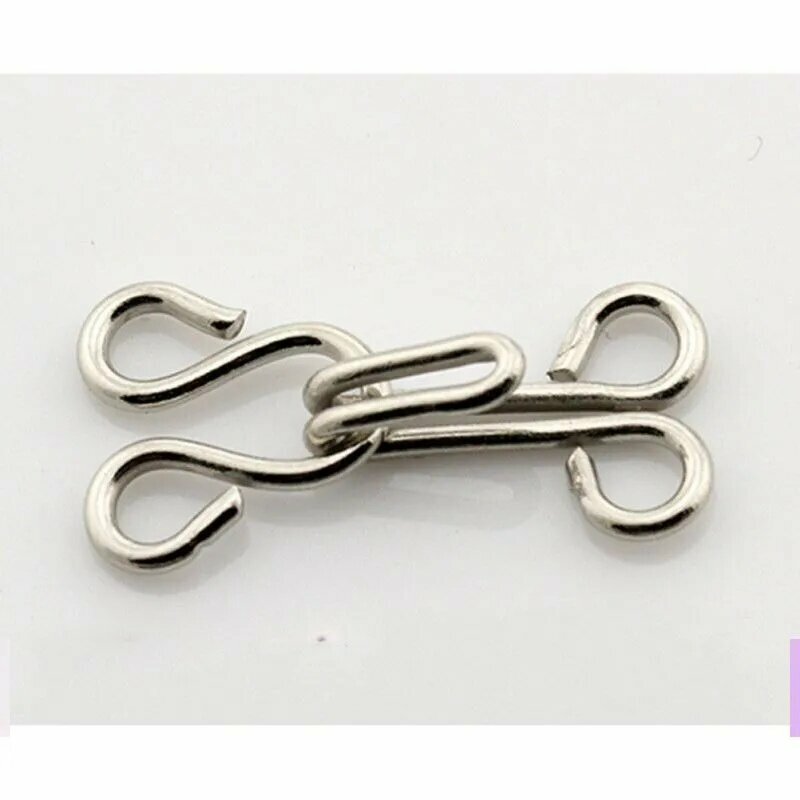 Крючки для одежды, скрытая пряжка для бюстгальтера, металлический кнопочный набор для ручного шитья, серебристый