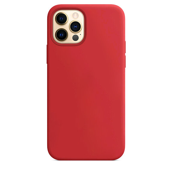 Чехол iPh 12 Pro Max Silicon Case ORG Red (MagSafe) c LOGO