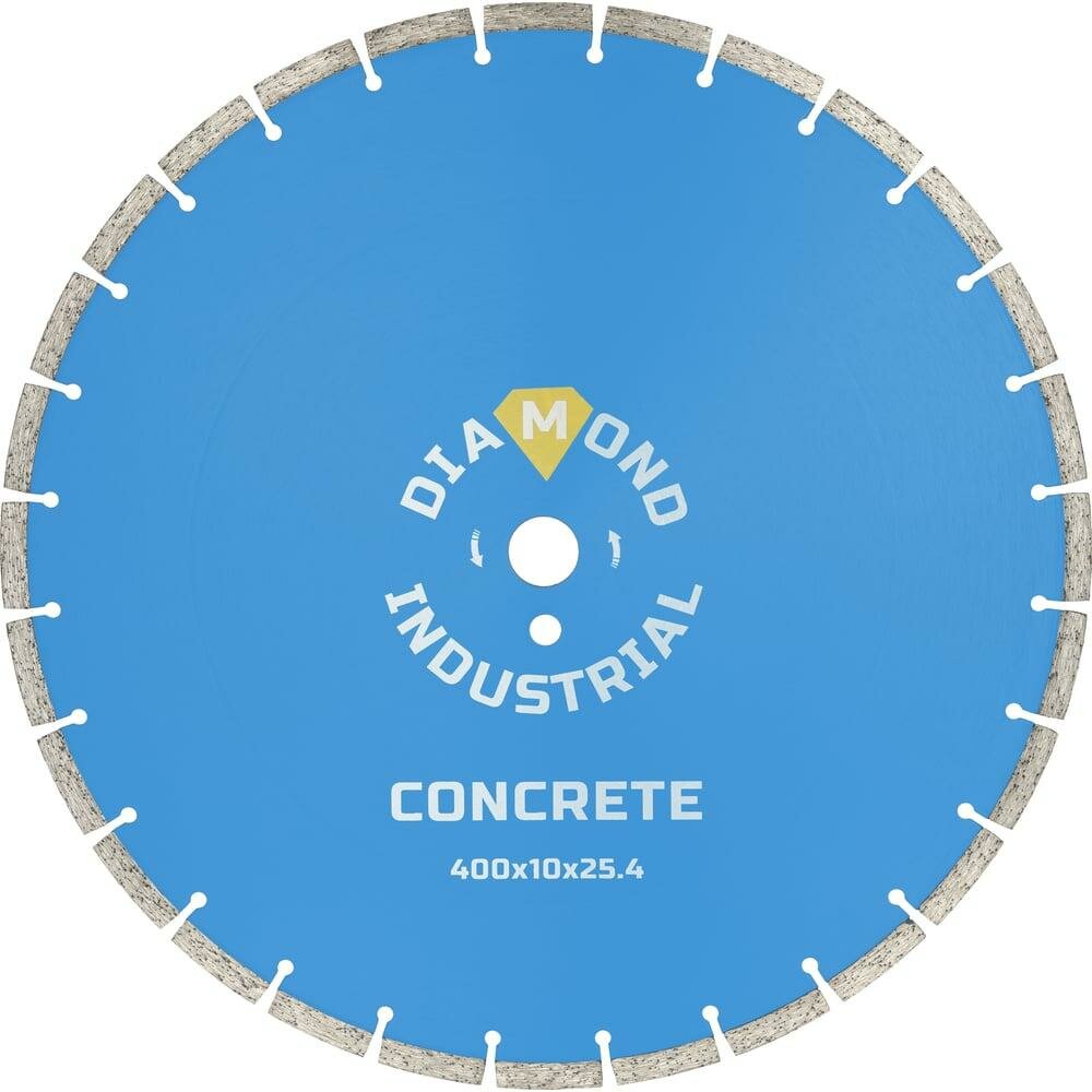 Диск алмазный сегментный по бетону, кирпичу, камню (400 х 10 х 25,4 мм) Diamond Industrial DIDC400