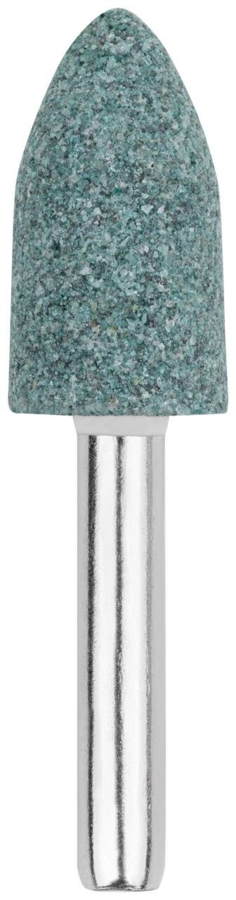 Шарошка абразивная ( по камню, мрамору, кафелю), хвостовик 6 мм, цилиндр с остр. наконечник. 14 х 25