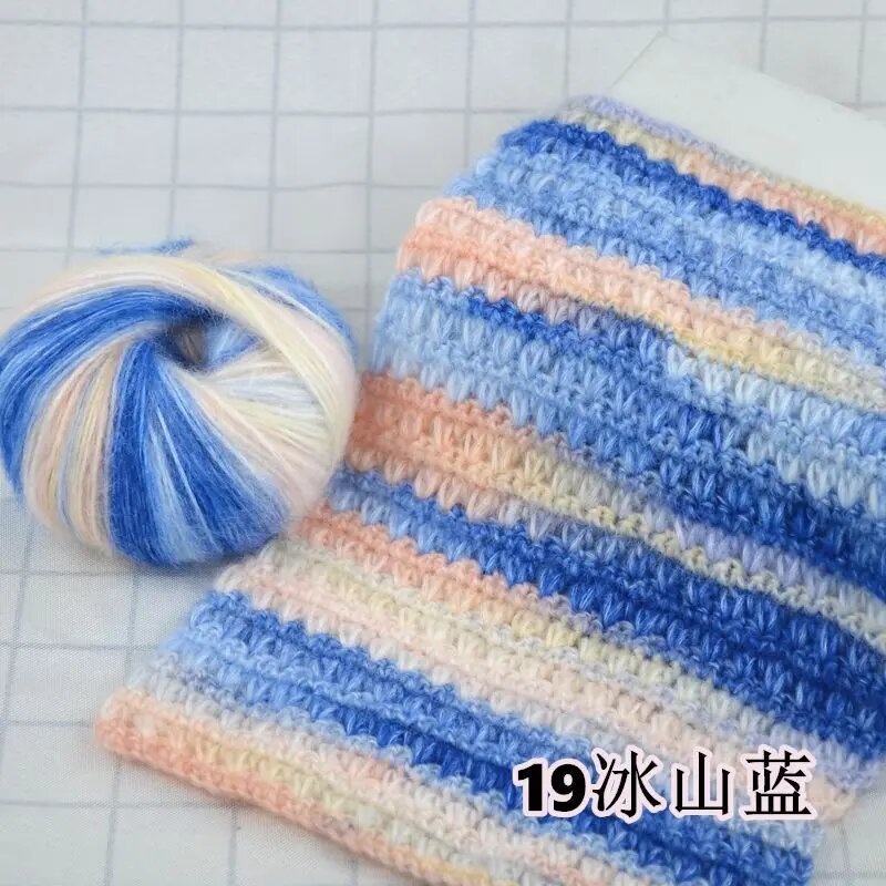 Шерстяная пряжа Ма Хай Ма Ма Ма Сяо Юнь Туань 50 г Синий, 19--50g