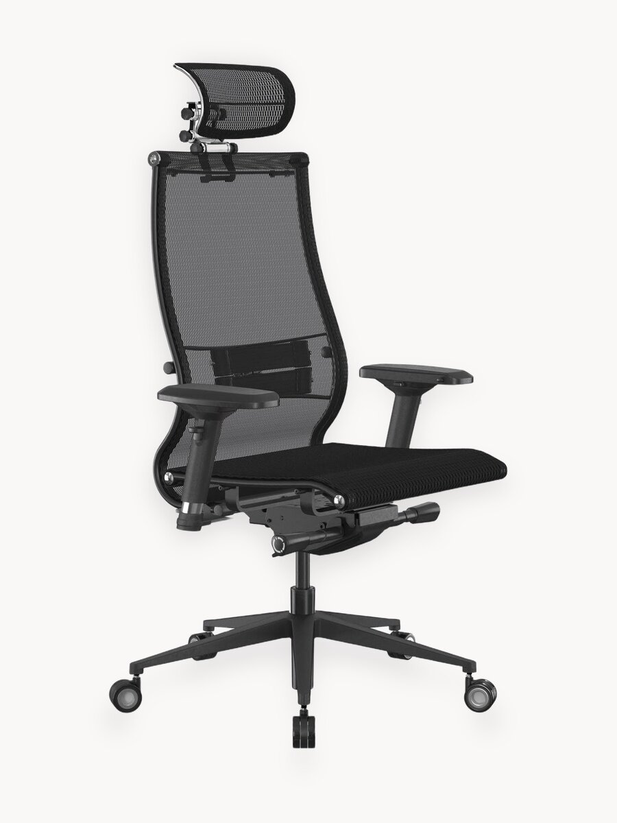 Компьютерное кресло METTA Samurai Black Edition NEW офисное, обивка: сетка/текстиль, цвет: черный, обновленная версия