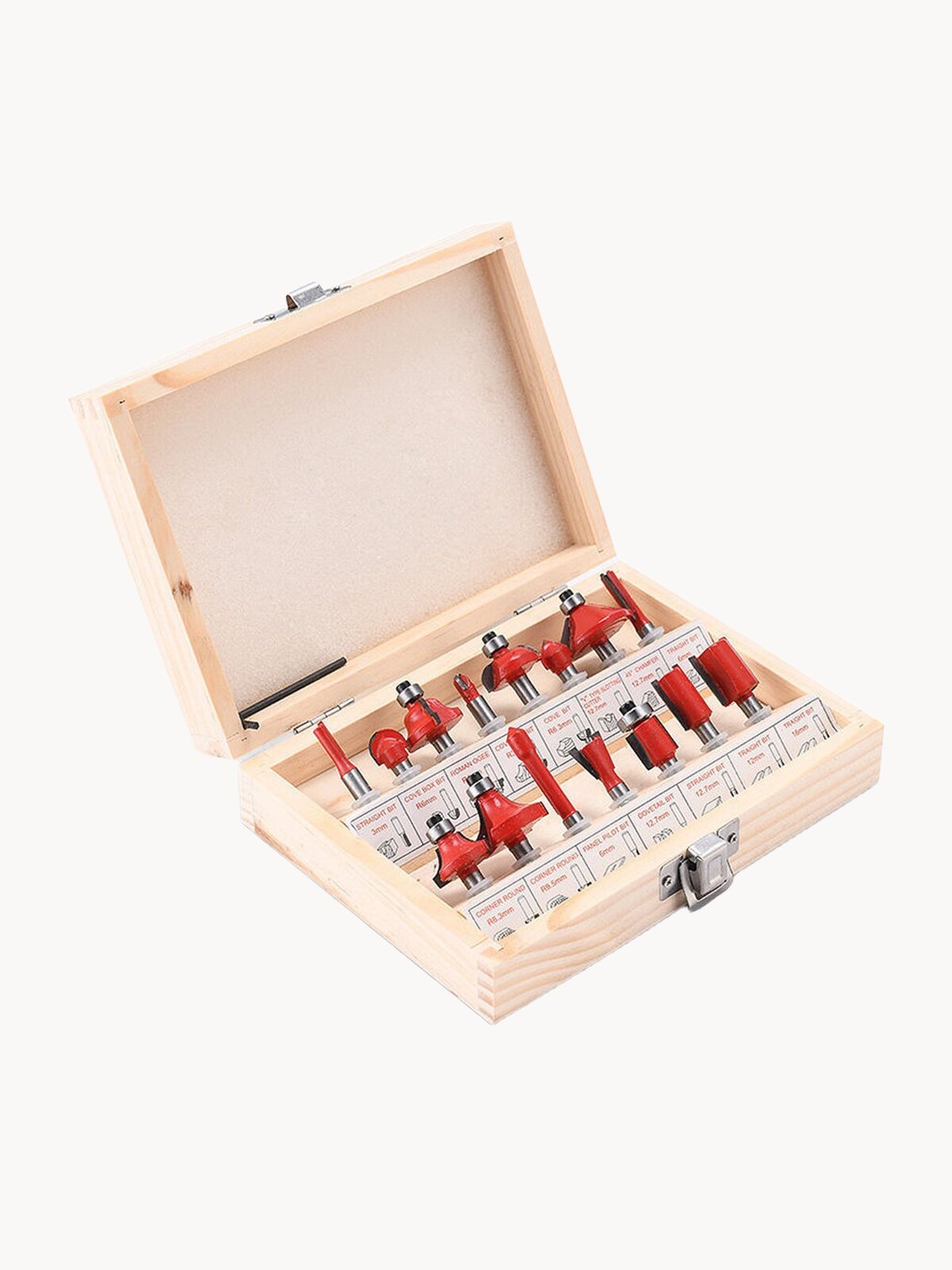 15pc / деревообделочная фреза, Набор электроинструмента, твердый сплав цилиндрическая вертикальная фреза