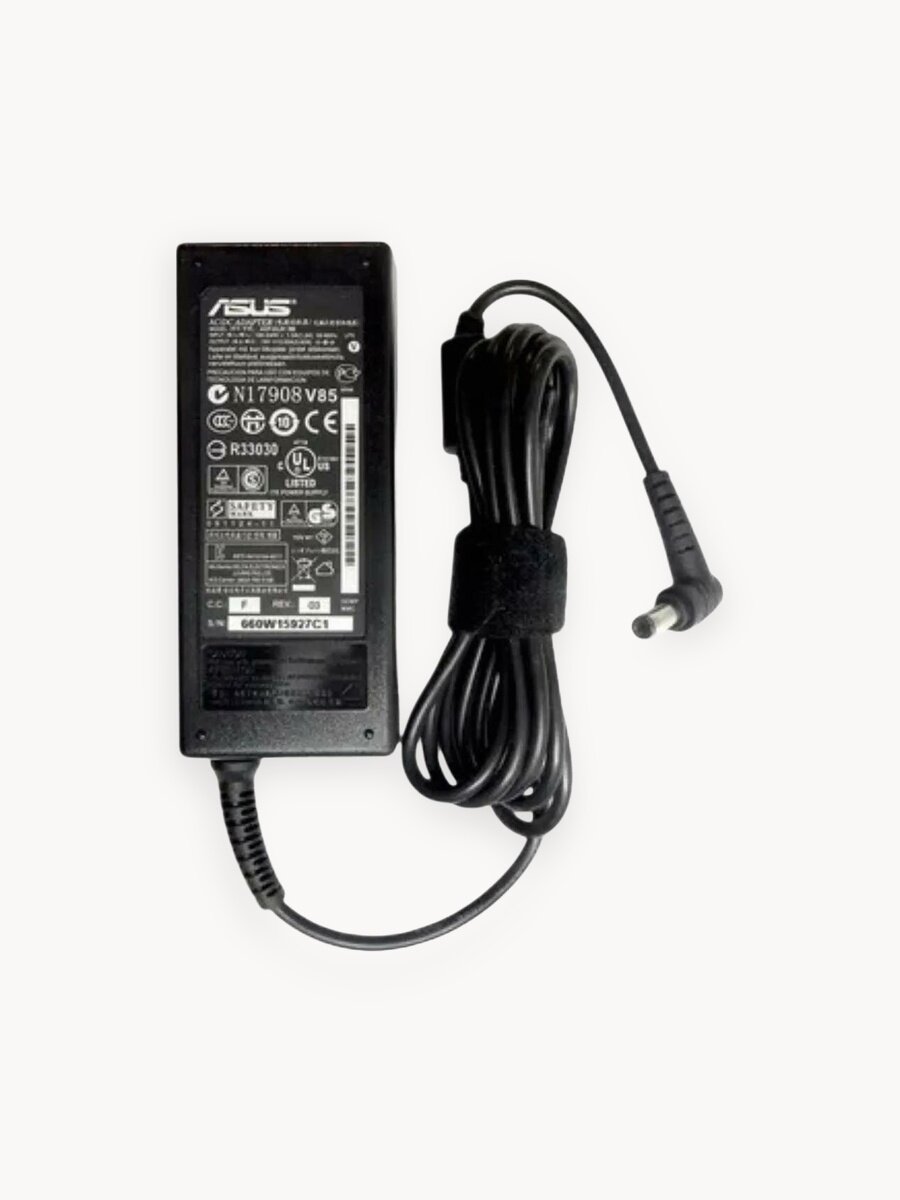 Блок питания для ноутбука Asus 5.5x2.5мм, 65W (19V, 3.42A) с сетевым кабелем