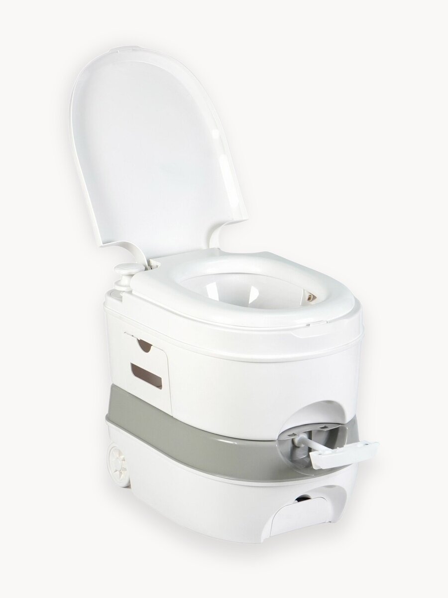 Биотуалет для дома и дачи жидкостной ОС23G с колесиками, Серый