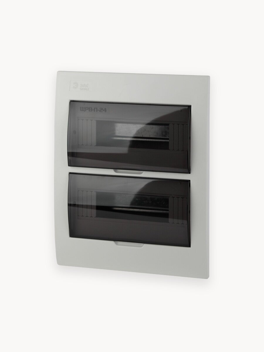 Щит распределительный встраиваемый ЭРА ЩРВ-П-24 SIMPLE пластиковый с дверцей IP41, 345х300х95 мм