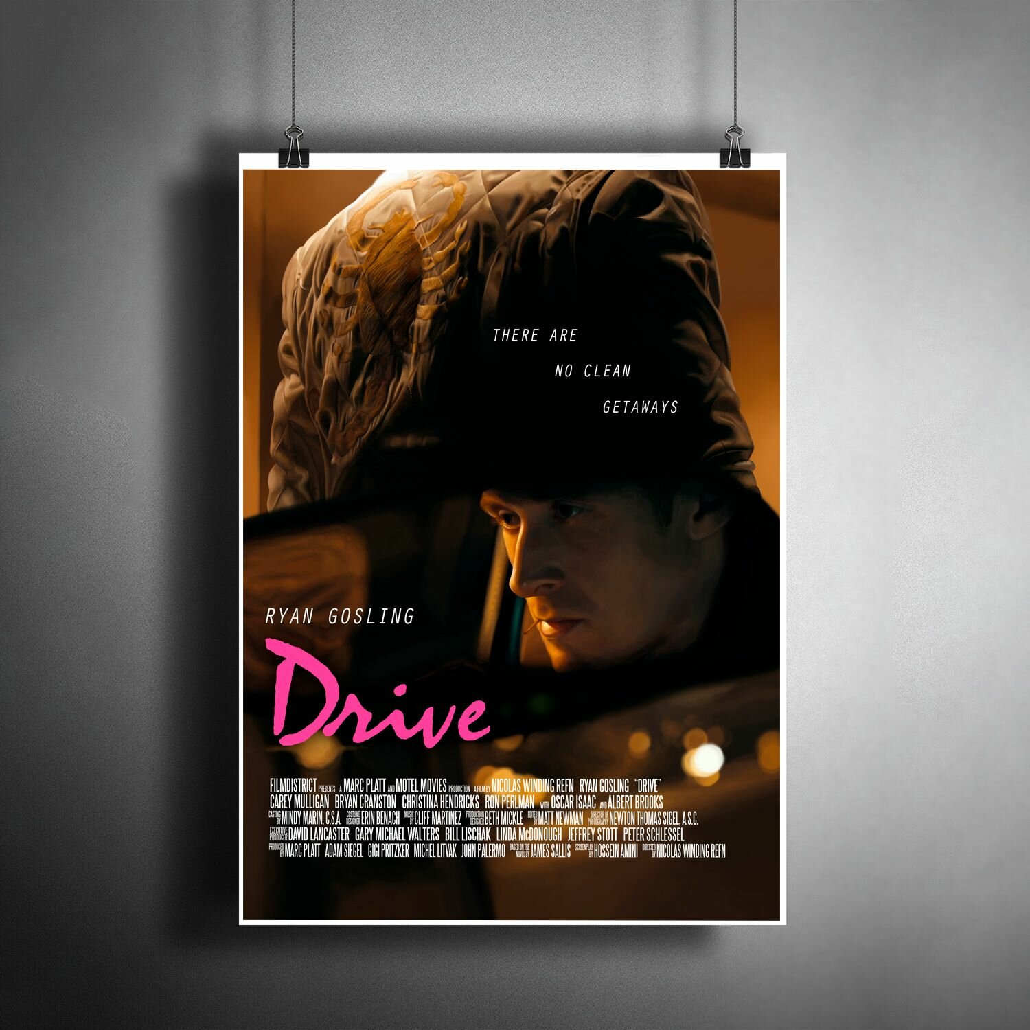 Постер плакат "Фильм: Драйв. Drive. Актёр Райан Гослинг" / Декор для дома, офиса, комнаты, квартиры, детской A3 (297 x 420 мм)
