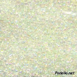 Бисер AS-161 перламутровый прозрачный (11/0) 2.1 мм 20 г, цена за 1 уп.