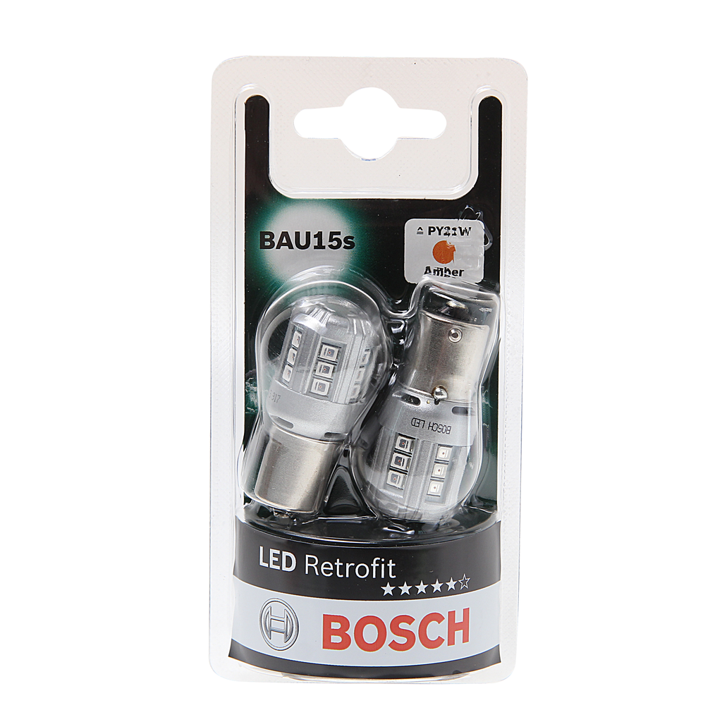 Лампа светодиодная 12V PY21W BAU15s блистер (2шт.) Retrofit BOSCH