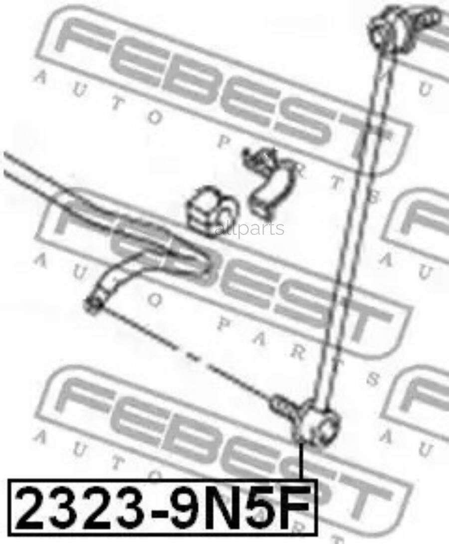 FEBEST 2323-9N5F Тяга стабилизатора передняя AUDI/SEAT/SKODA/VW FEBEST 2323-9N5F