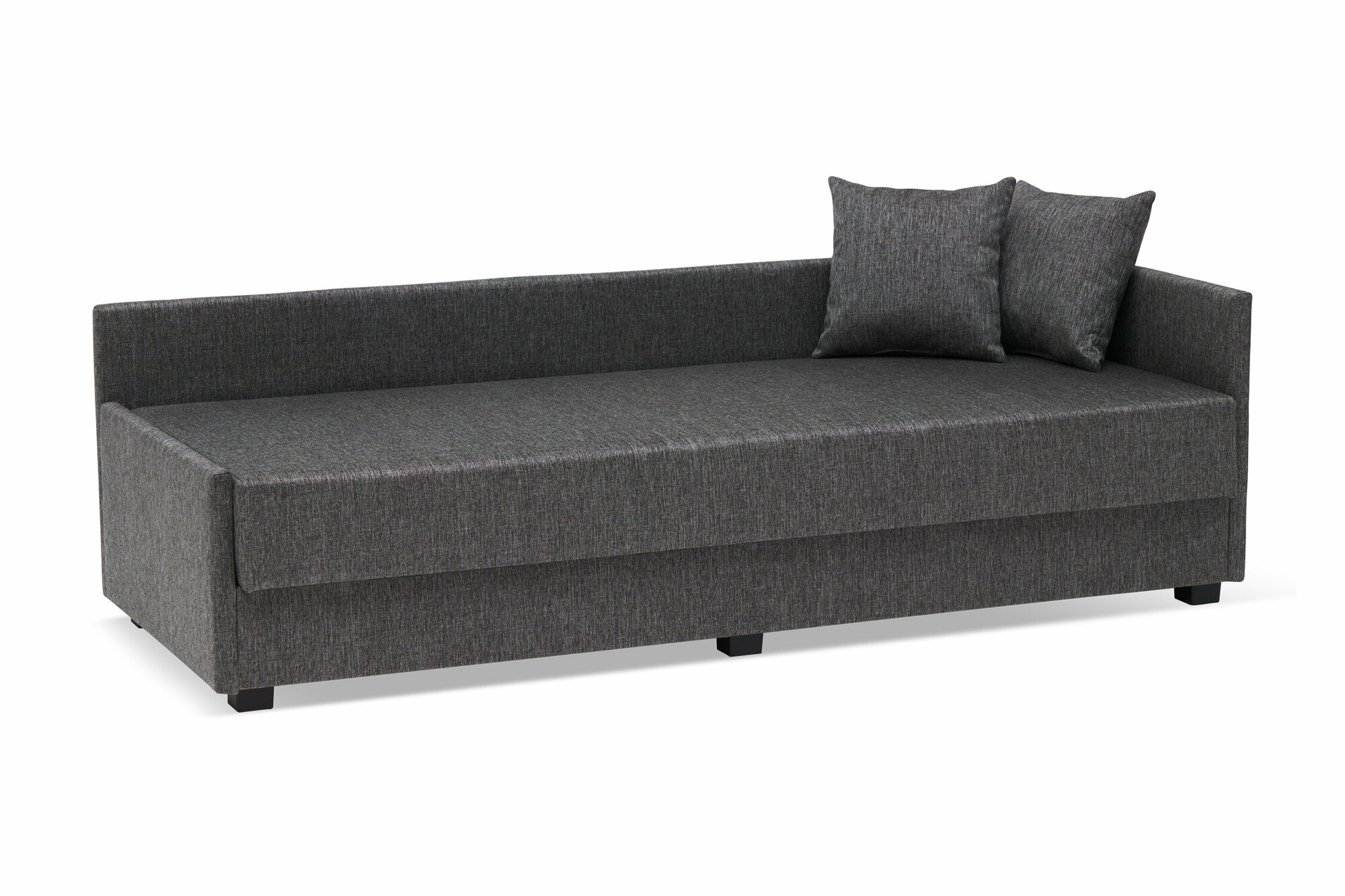 Тахта односпальная Нонтон Гарди, 208x84x61 см, независимые пружины, рогожка серая