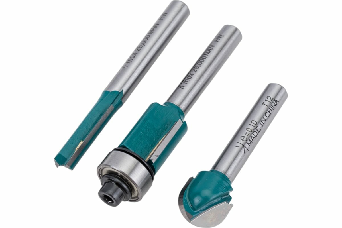 Набор фрез 3 шт. Makita хвостовик 6 мм D-30209
