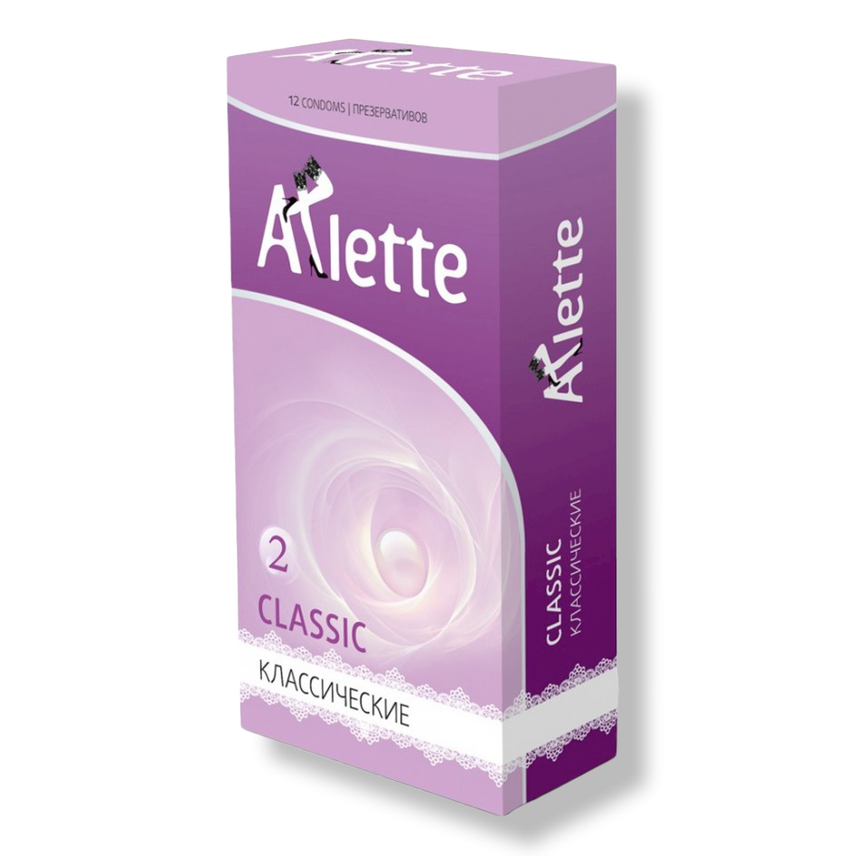 Латексные презервативы с гладкой поверхностью «Arlette Classic», 12шт
