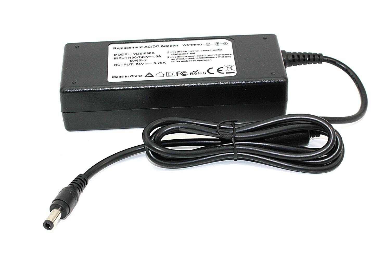 Блок питания 24V 3.75A 90W 5.5x2.5mm (24375) без сетевого кабеля, для смарт-терминала (кассы), принтеров, сканеров, монитора, телевизора и другого сетевого оборудования