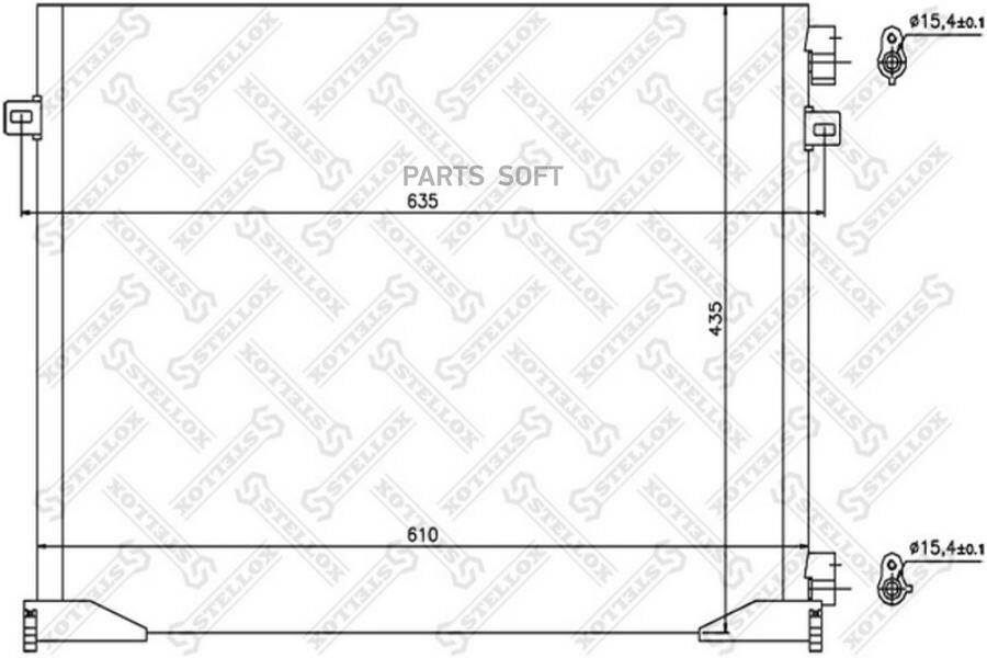 STELLOX 10-45635-SX Радиатор кондиционера