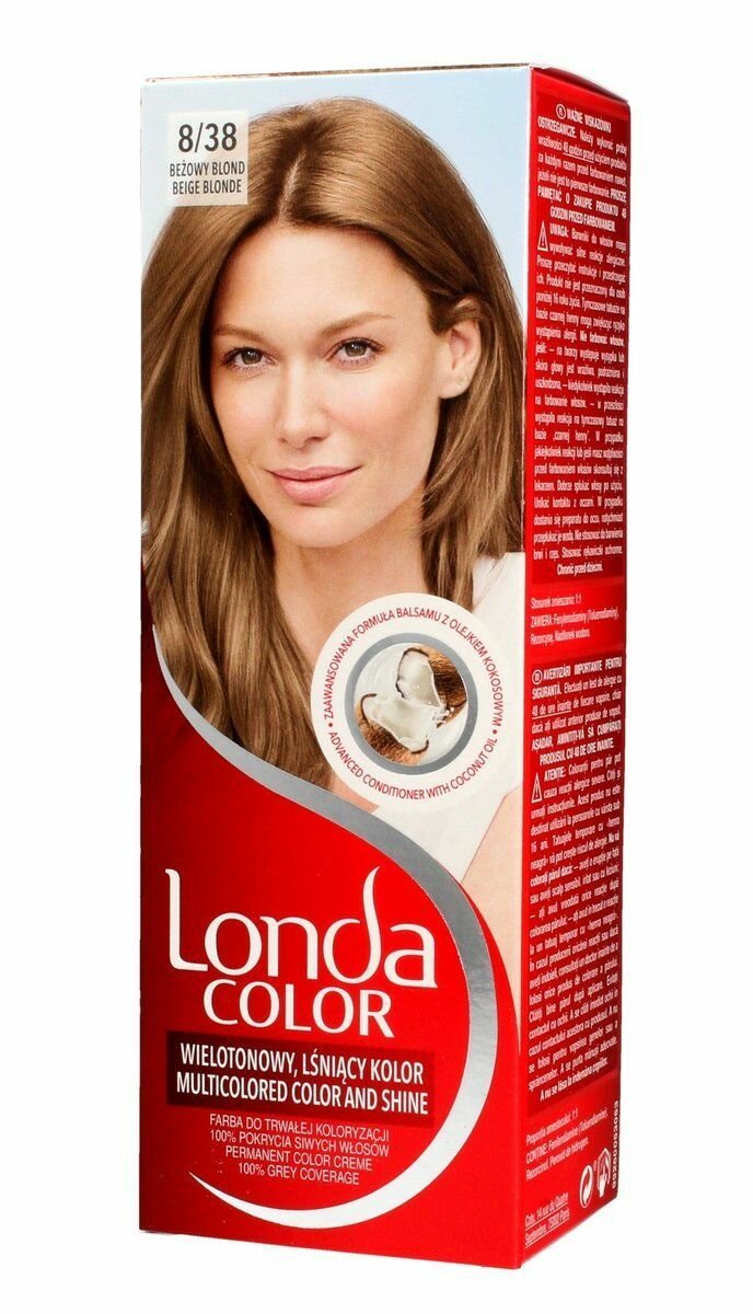 Londa color краска для волос 8/38 бежевый блондин