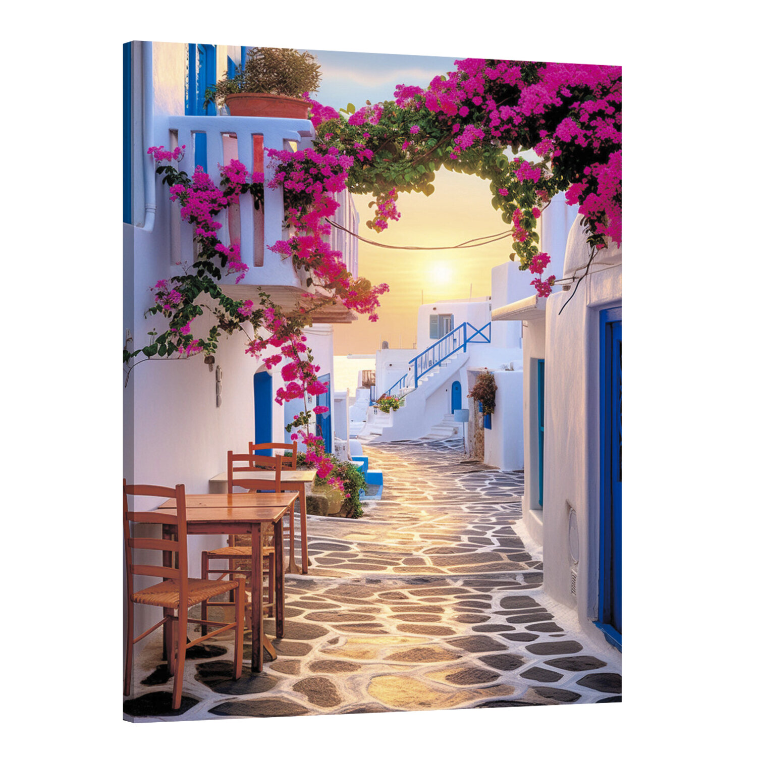 Интерьерная картина 50х70 "Греция: красота средиземноморского побережья"