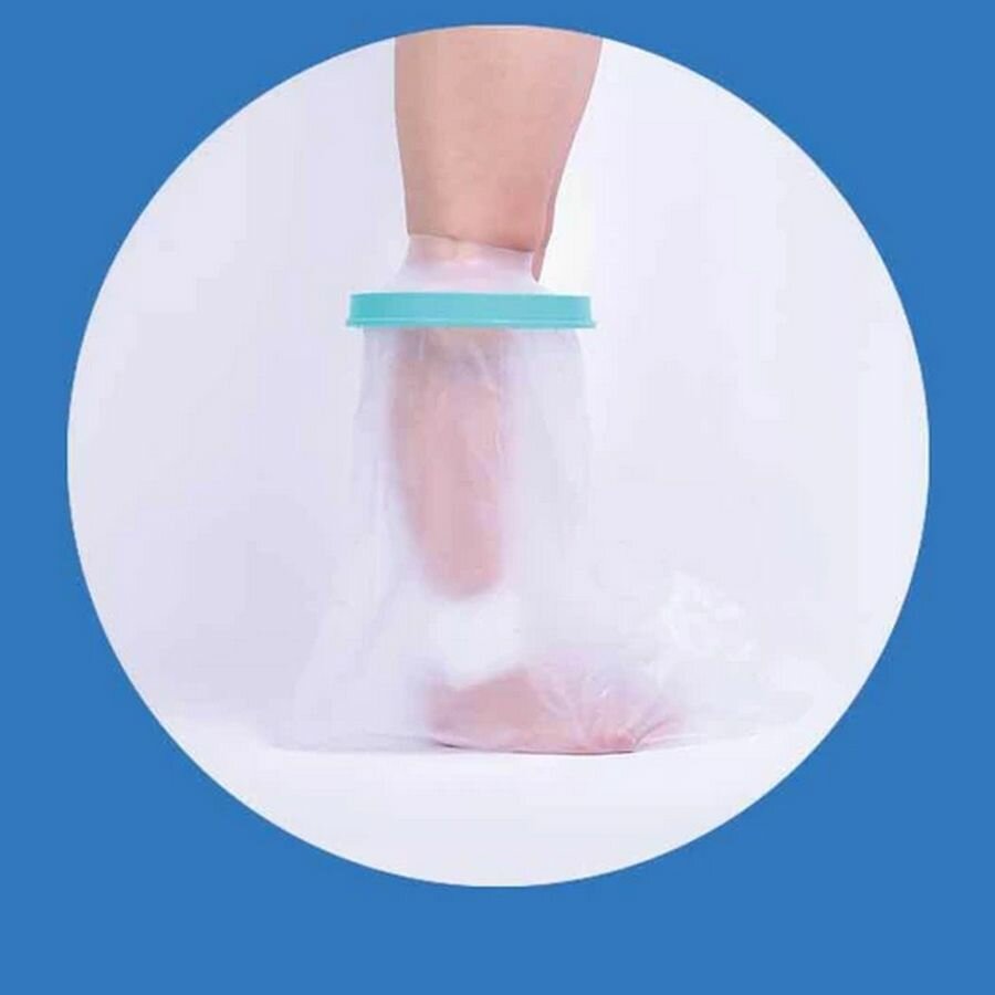 Чехол на ногу для душа водонепроницаемый, многоразовый защитный чехол на гипс и повязку