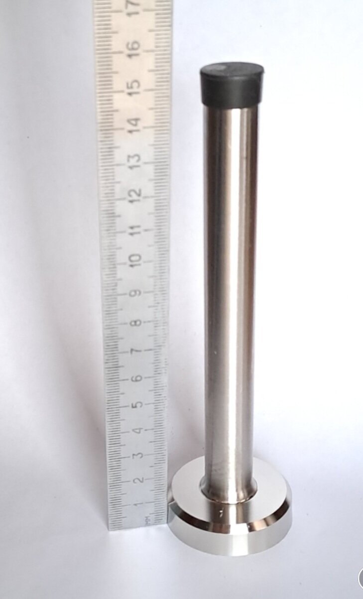 Ограничитель двери "Штырь d 16 мм"SS Высота 150 мм Настенный. "матовый хром"