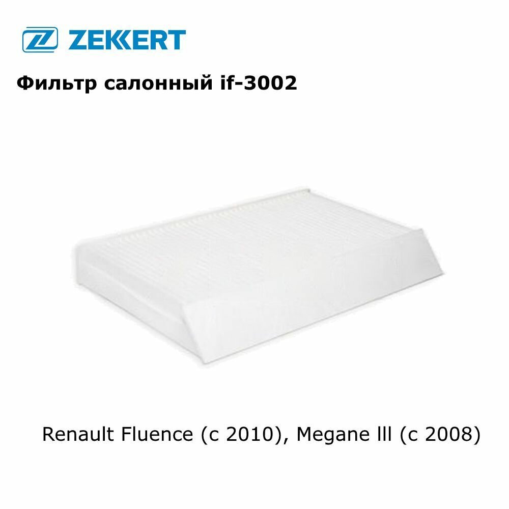 Фильтр салонный для Renault Fluence (с 2010 г), Megane III (с 2008 г) арт if-3002
