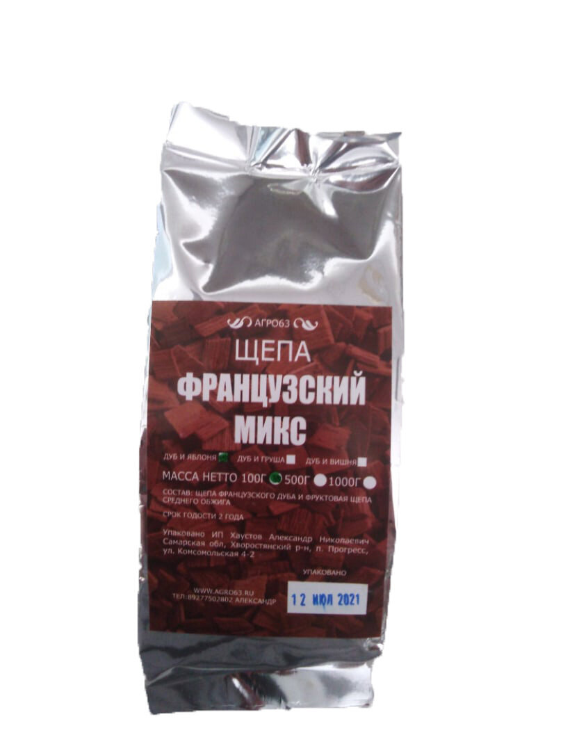 Щепа "Французский микс (дуб+яблоня) 100гр