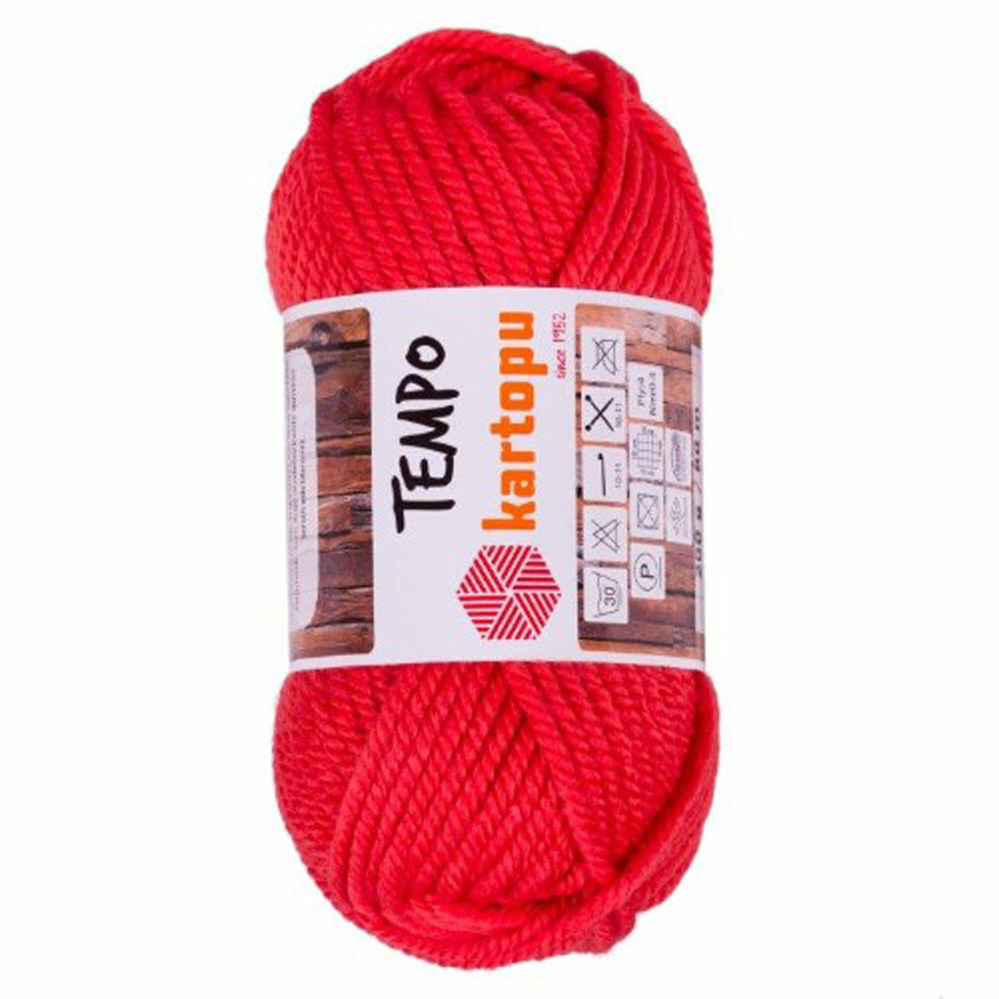 3 Мотка Пряжа Kartopu TEMPO 600GR 75% Акрил 25% Супервош Шерсть 200 гр. - 80 м. цвет 260