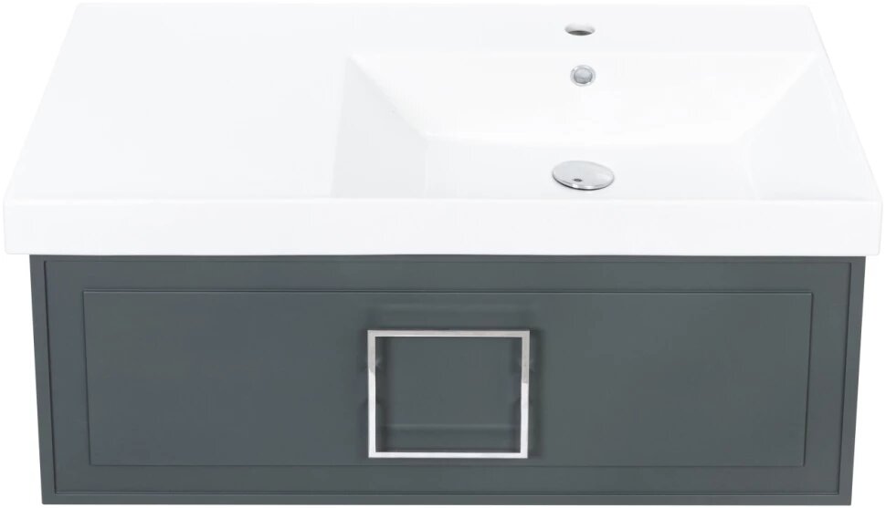 Тумба серо-зеленый матовый 87,6 см La Fenice Cubo FNC-01-CUB-G-90