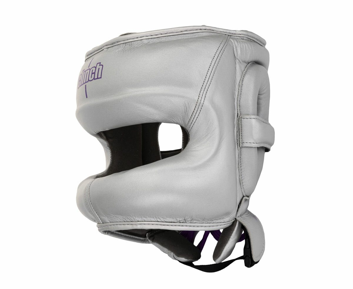 Шлем боксерский с бампером Clinch Undefeated Russian Team серебристый (размер S/M)