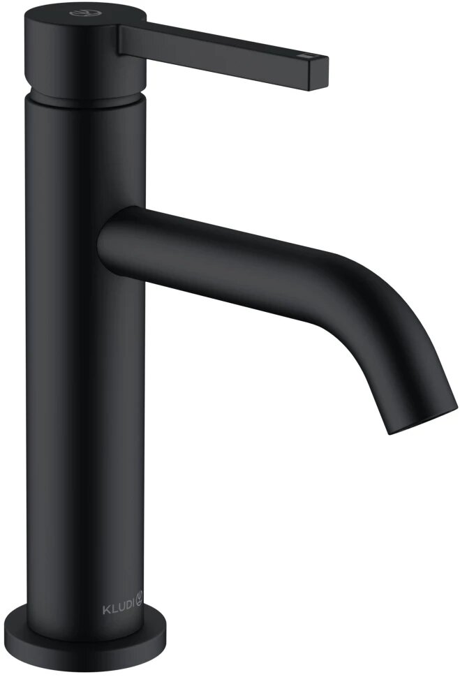 Смеситель для раковины Kludi Nova Fonte Pura 200263915 без донного клапана, черный матовый