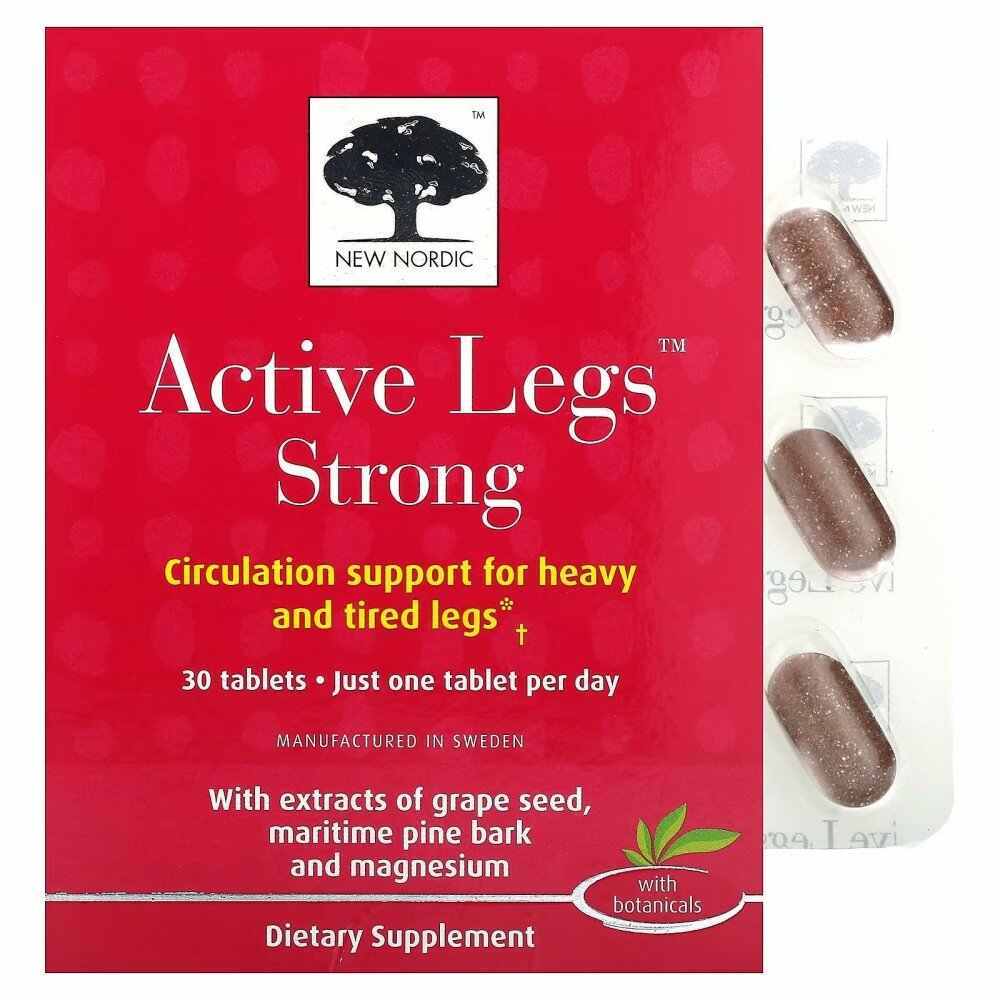 New Nordic, Active Legs™, Strong, 30 таблеток
