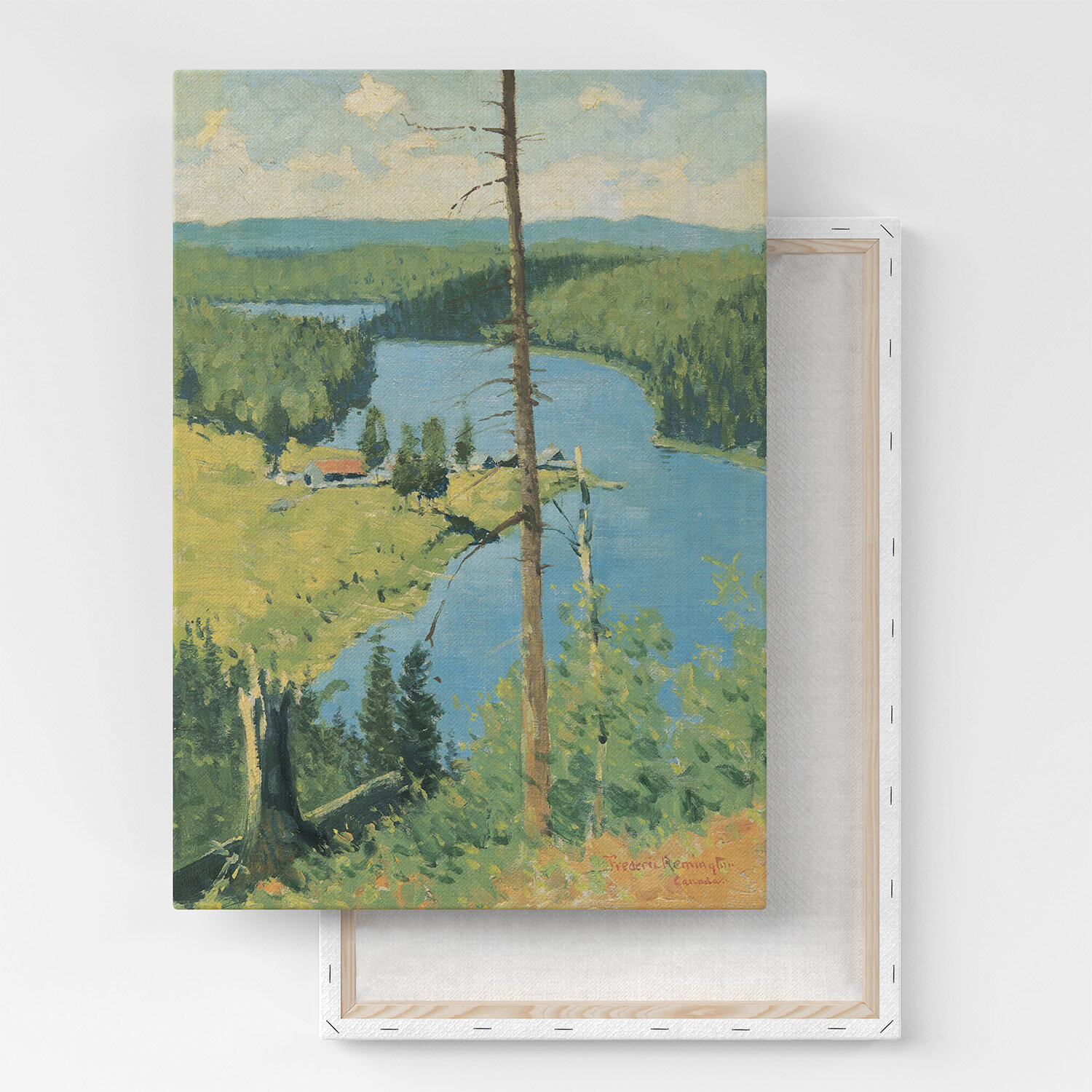 Картина на холсте, репродукция / Фредерик Ремингтон - The Moose Country / Размер 30 x 40 см