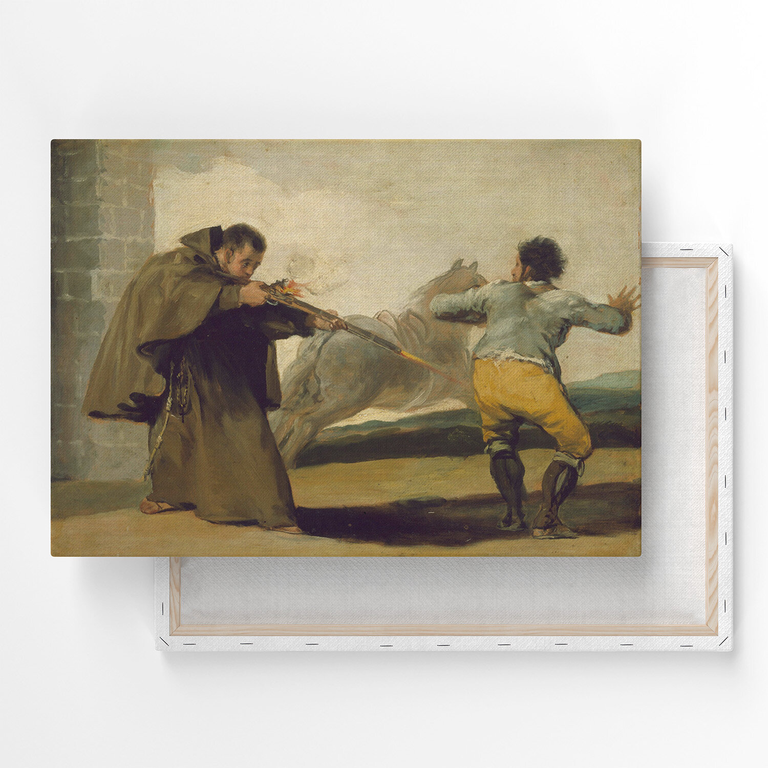 Картина на холсте, репродукция / Франсиско Гойя - Friar Pedro Shoots El Maragato / Размер 40 x 53 см