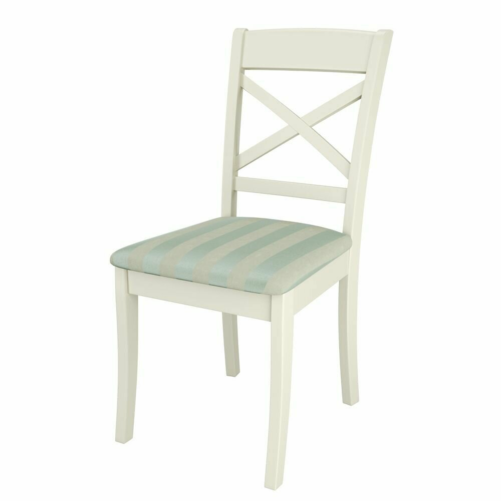 Стул деревянный Бетти с мягким сиденьем со спинкой для кухни для дома для дачи для отдыха из массива дерева кремовый, слоновая кость
