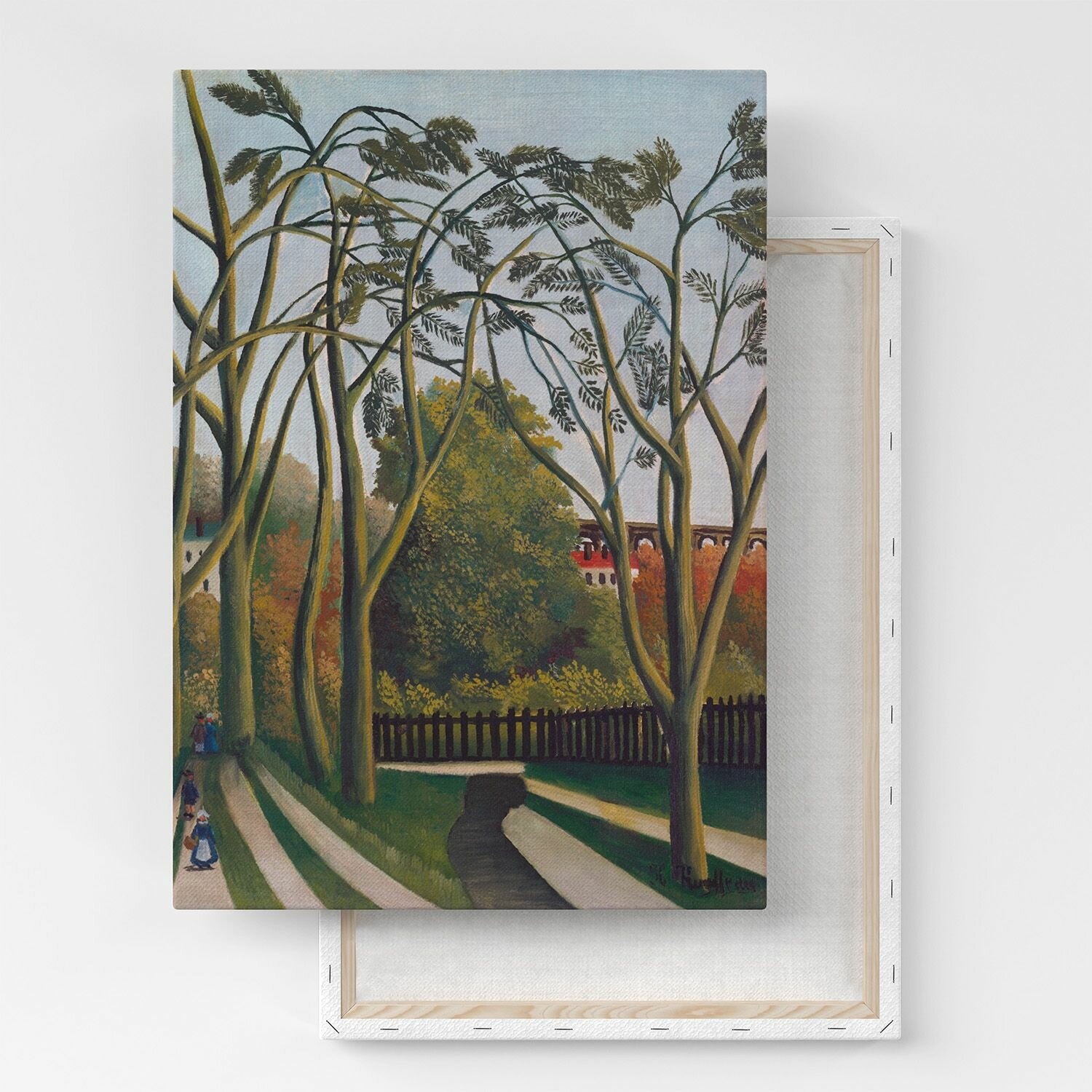 Картина на холсте, репродукция / Анри Руссо - The Banks of the Bievre near Bicetre / Размер 40 x 53 см