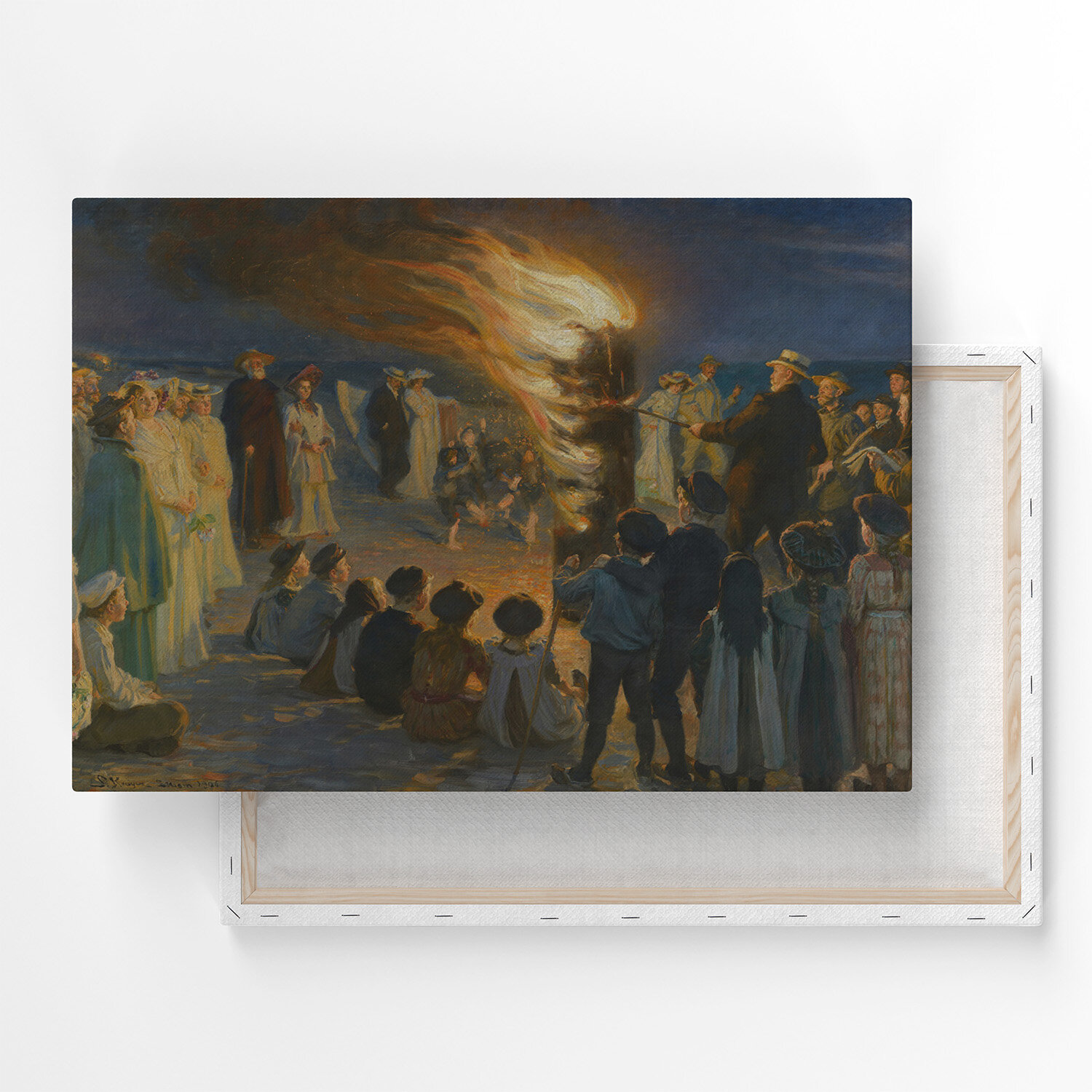 Картина на холсте, репродукция / Педер Северин Кройер - Midsummer Eve bonfire / Размер 40 x 53 см