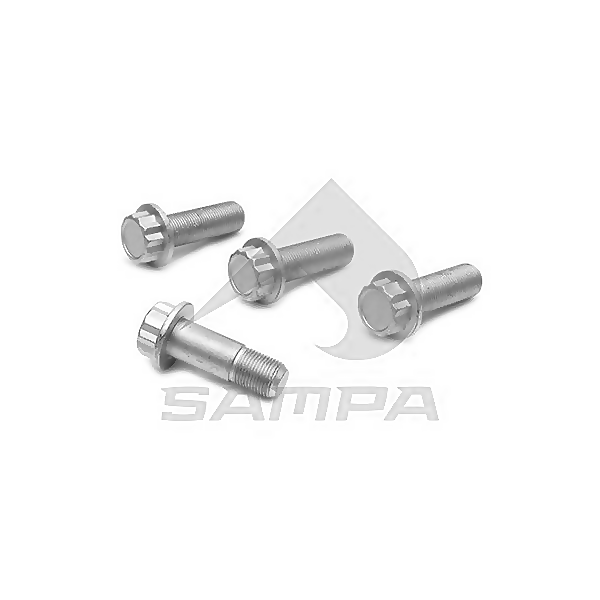 SAMPA 075.619 (075619_SA / 3434366000) комплект болтов крепления тормозного диска 4(м) \ saf