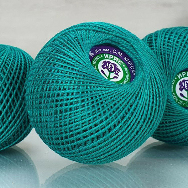 Пряжа ПНК им. Кирова ирис 25 3514 изумруд (6 мотков)