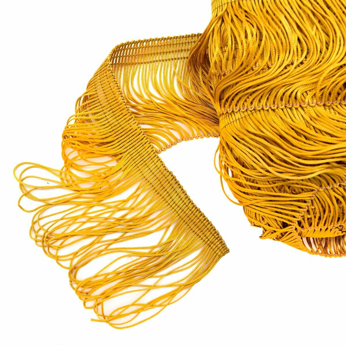 Бахрома для штор, текстиля, одежды, шитья, 9 см*25 м, золотая, Айрис