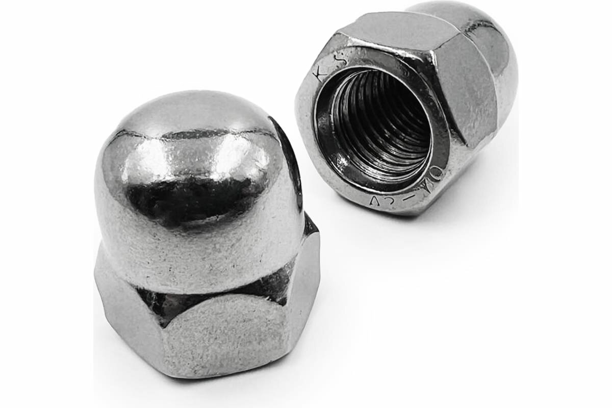 KREPFIELD Нержавеющая колпачковая гайка М4 DIN 1587 A2, 50 шт, крепёжный элемент