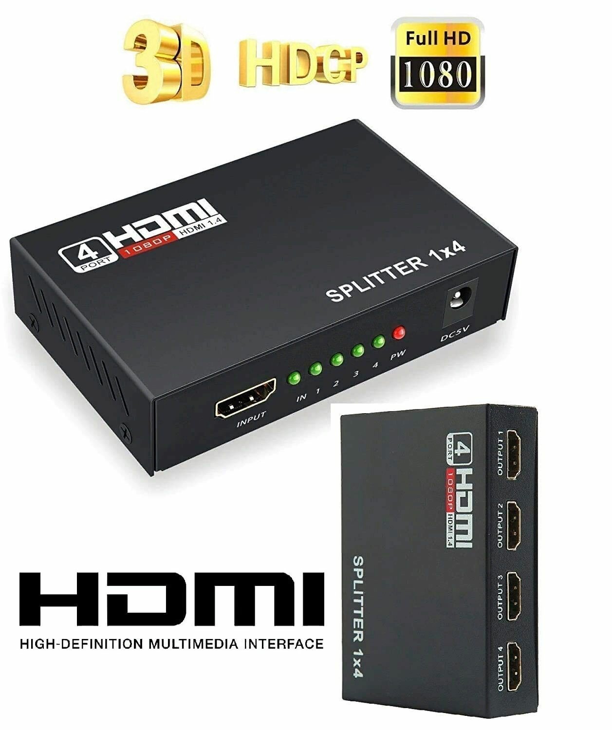 HDMI разветвитель на 4 порта версия 1.4b 5-872-4