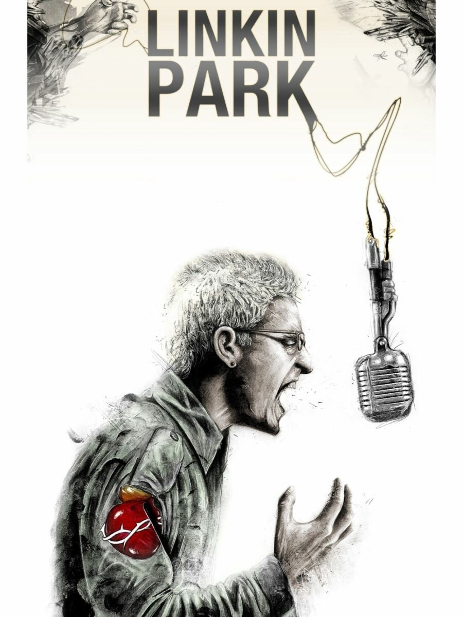 Постер "Linkin Park. С микрофоном"